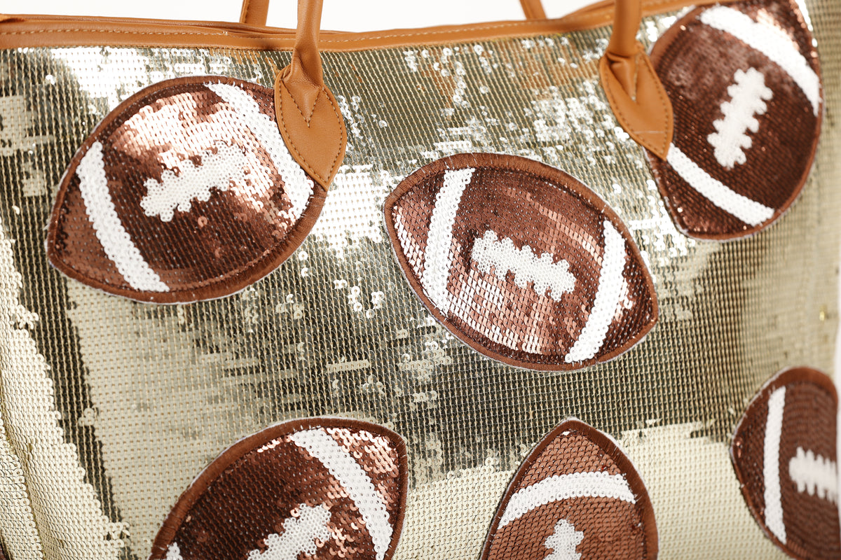 Down, Set Hut Football Sparkle Bag 15.7" x 7.9" x 13 ...
